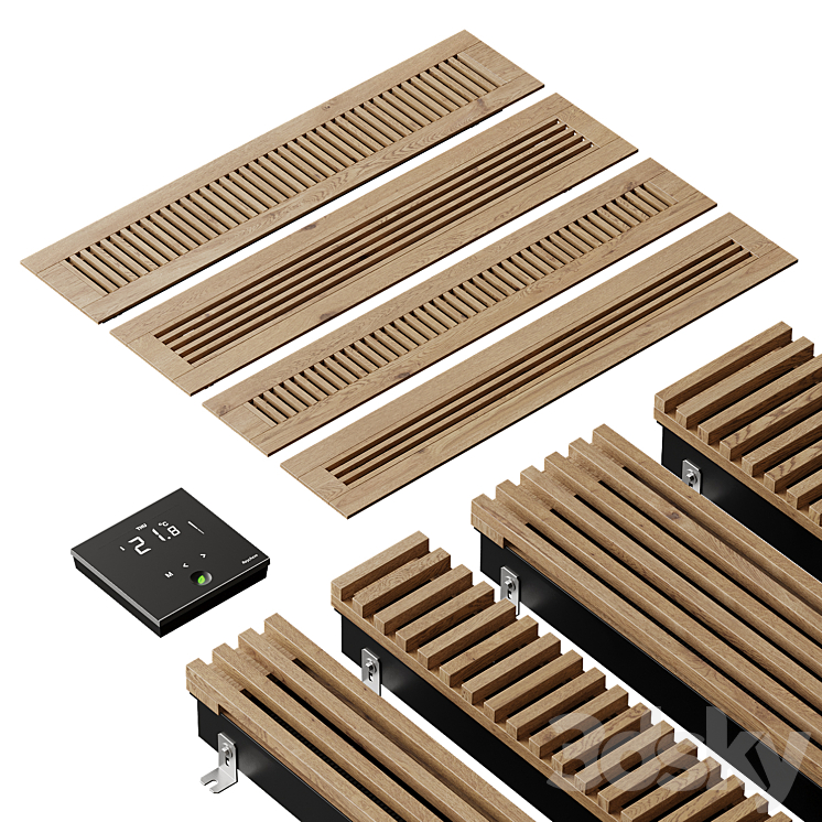 Floor Convectors set 002 - Radiator - 3D model