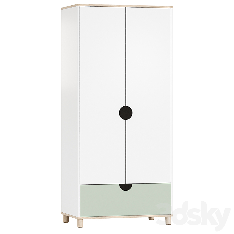 Halli Hinged wardrobe Halli-2 - Wardrobe & Display cabinets - 3D model