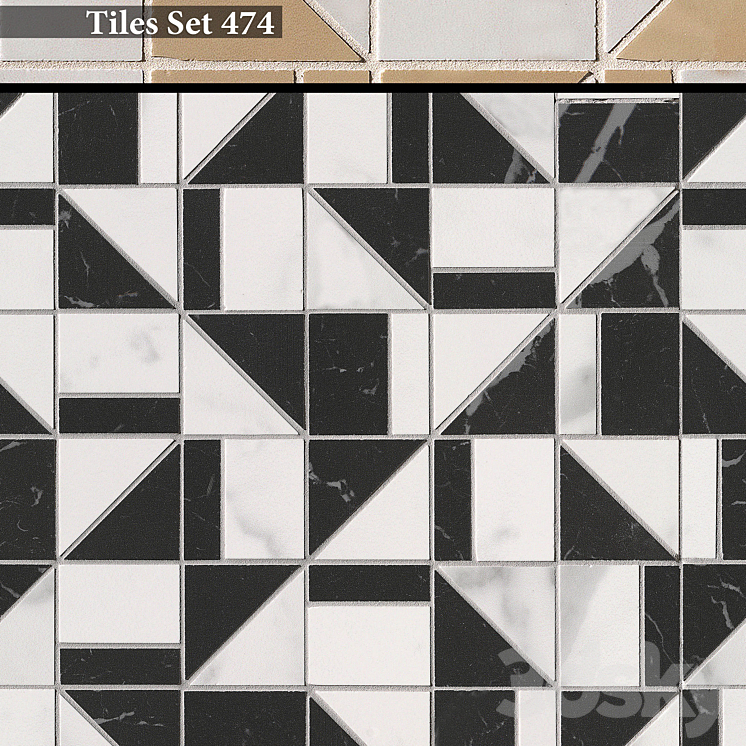 Tiles set 474 - Tile - 3D model