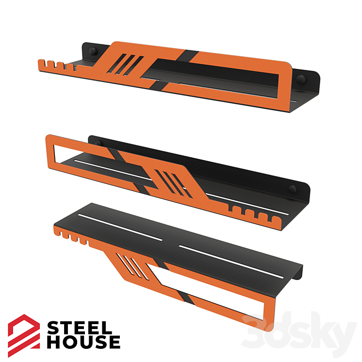 OM Set of shelves "Cyberpunk" Steel House for the bathroom - Bathroom ...