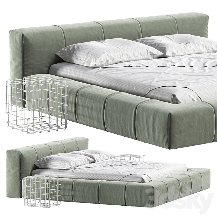 Pixel bed by Saba Italia - Bed - 3D model