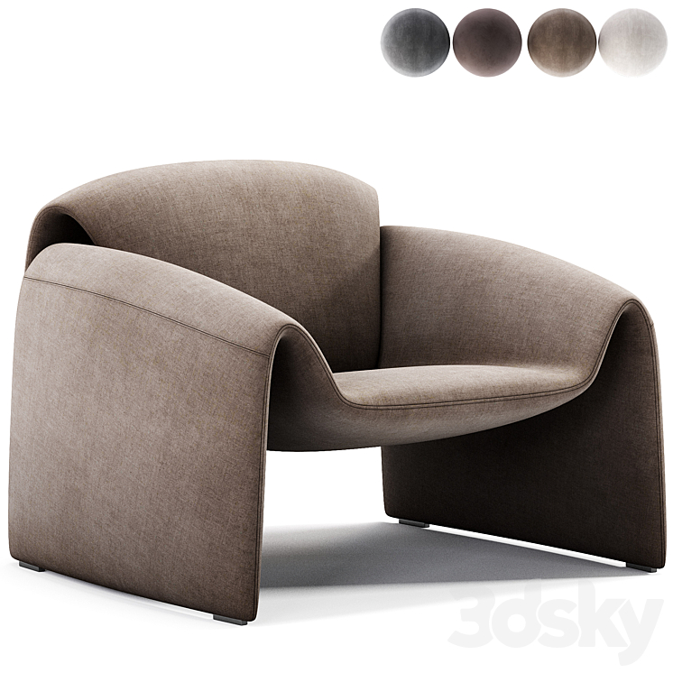 Le Club Armchair By Poliform - Arm chair - 3D model