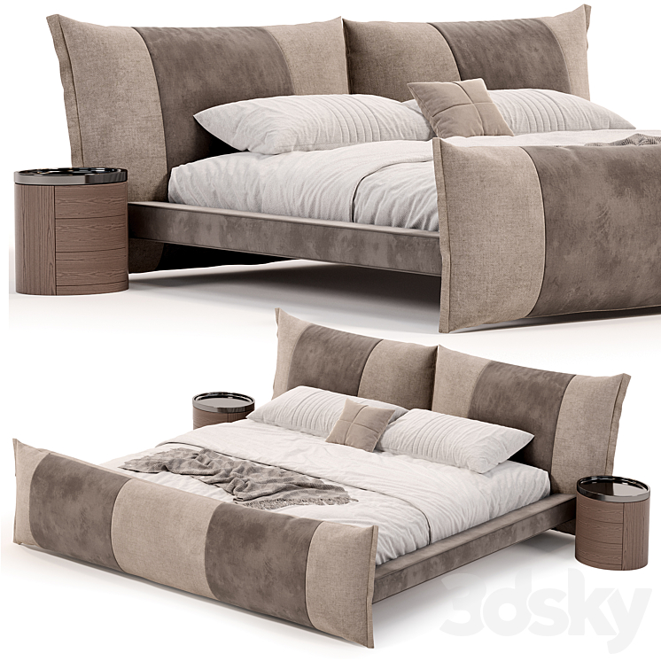 Pepper Night Bed by Gamma Arredamenti - Bed - 3D model