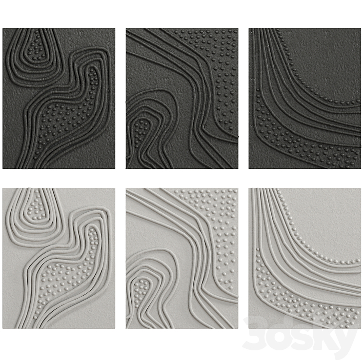 Ceramic Wall Art - Frame - 3D model