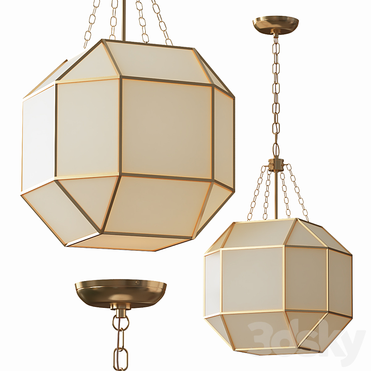Morrison Small Three Light Lantern - Pendant light - 3D model