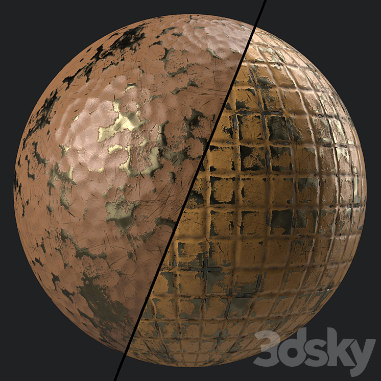 Metal Materials 60- Metal panels By Painting | Pbr 4k Seamless - Metal ...