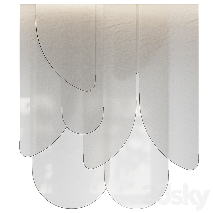Composition of rice paper sheets - Other decorative objects - 3D model