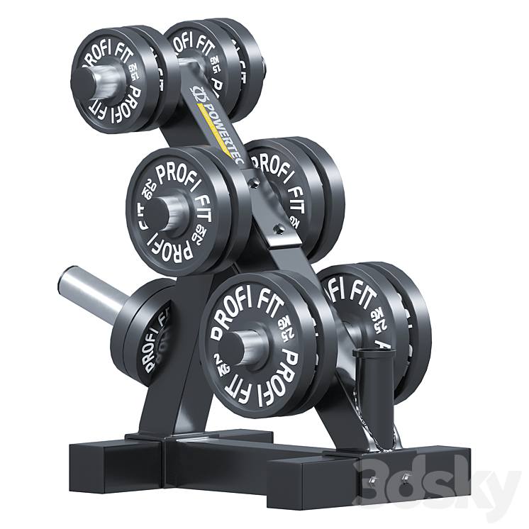 Powertec Weight Rack - Sports - 3D model