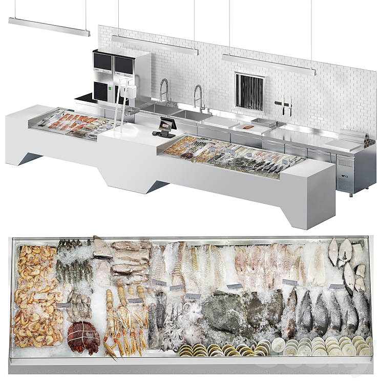 Fish store - Shop - 3D model