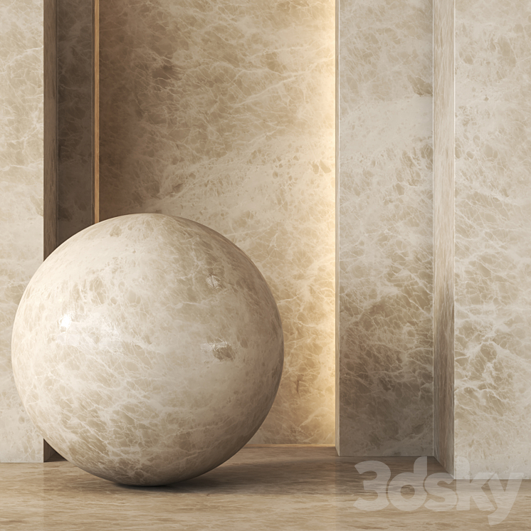 Travertine Texture 4K - Seamless - Stone - 3D model