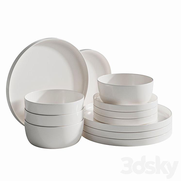 Mason Modern Melamine 12 Piece Dinnerware Set