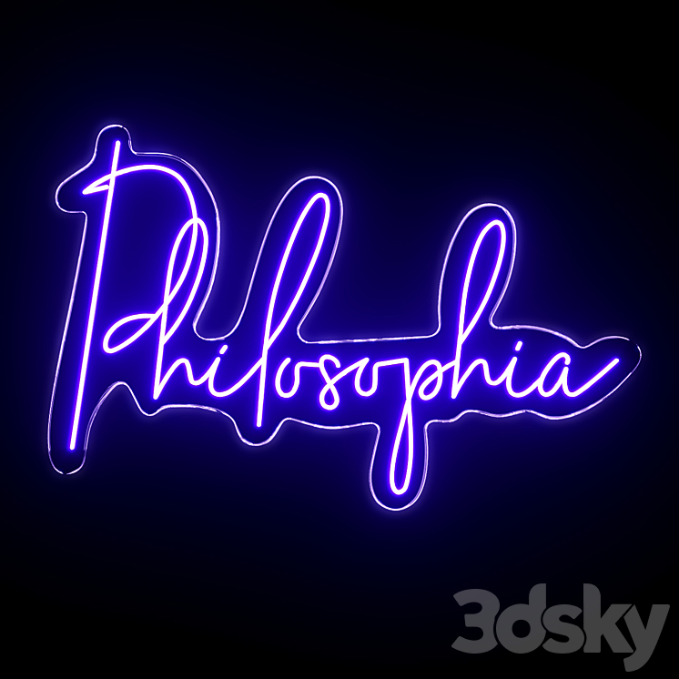 Philosophy Neon Sign - Neon - 3D model