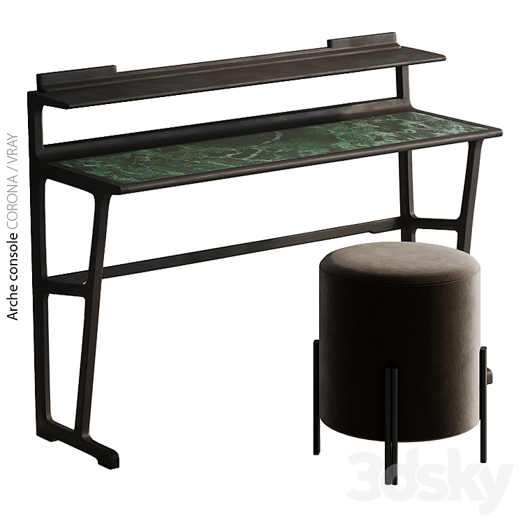 Arch console - Dressing table - 3D model
