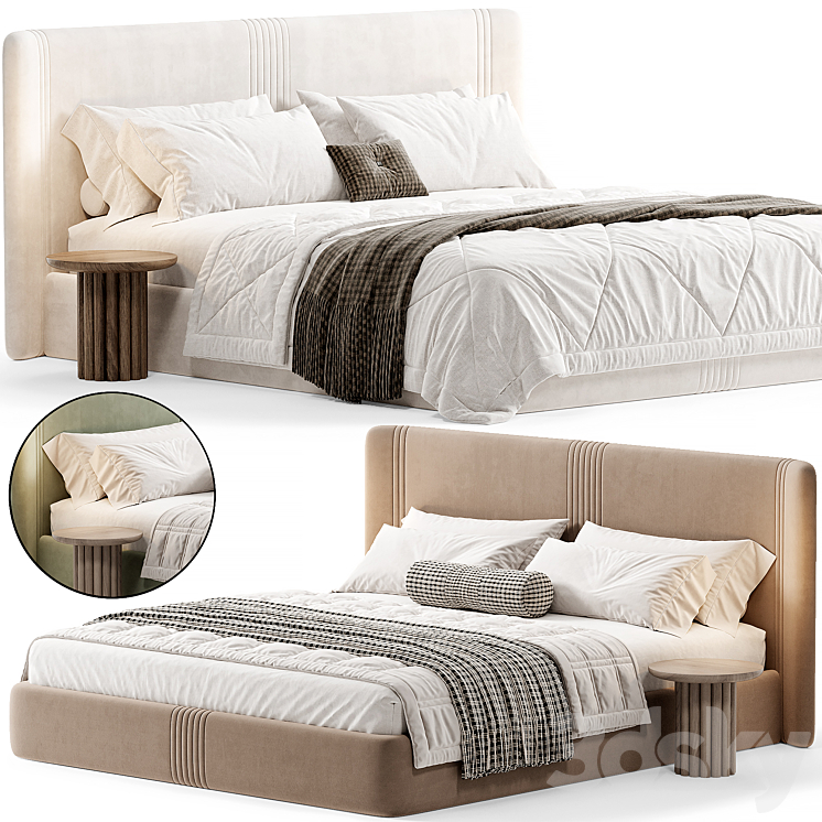 Iris Modern Bed By Elmalekfurniture - Bed - 3D model