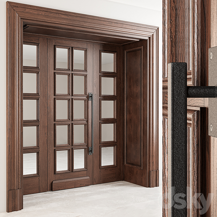 Restaurant Enter Door 5 x 2 - Doors - 3D model