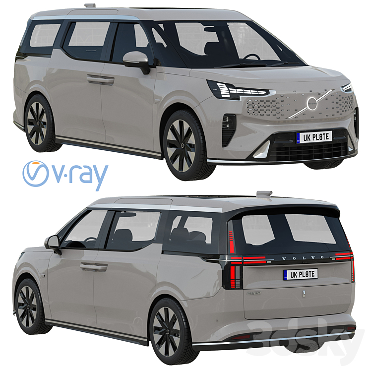 Volvo EM90 - Ground Transport - 3D model