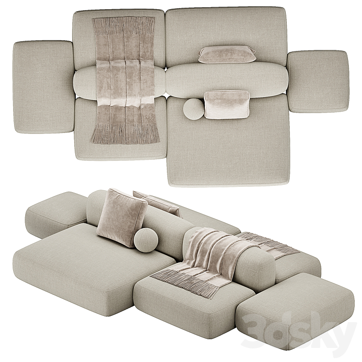 MODULAR SOFA COZY ISLAND By MDF Italia 2 - Sofa - 3D model