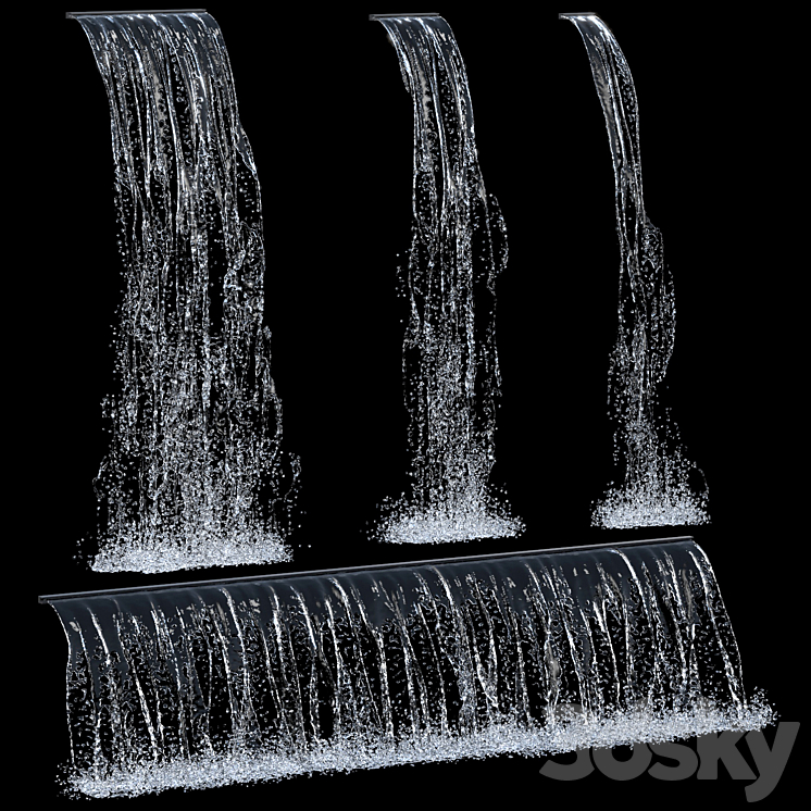 Waterfall fountains 036 - Other - 3D model