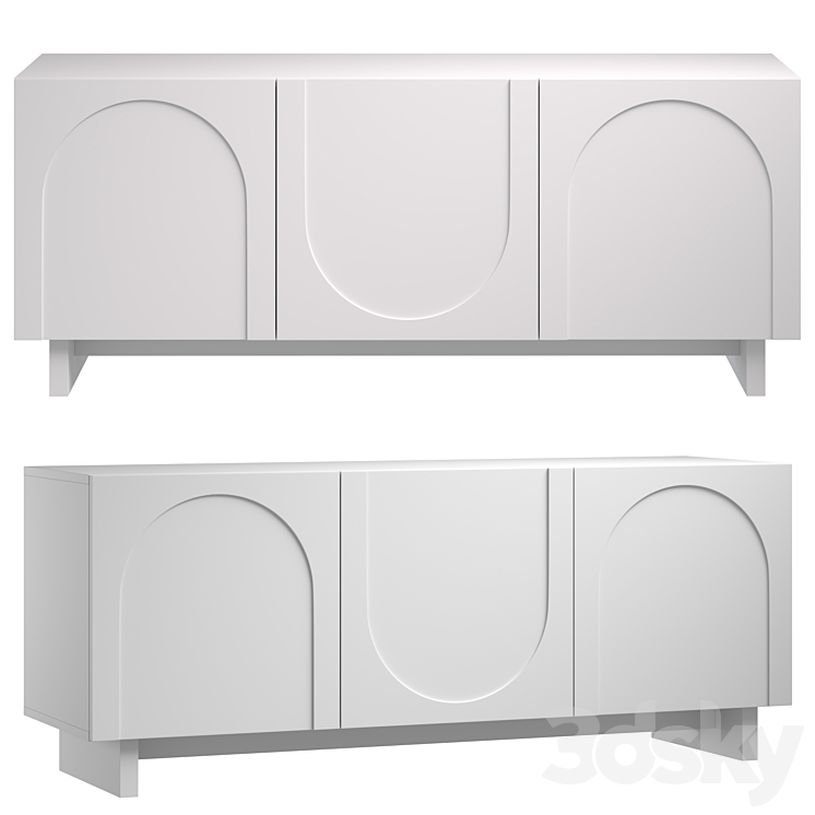 TV stand Romer-1 Milk - Sideboard & Chest of drawer - 3D model
