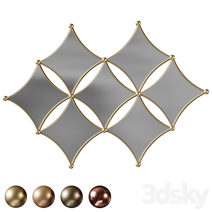 Rhombus by Homary - Mirror - 3D model