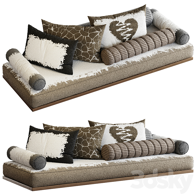 Collection of modern pillows - Pillows - 3D model