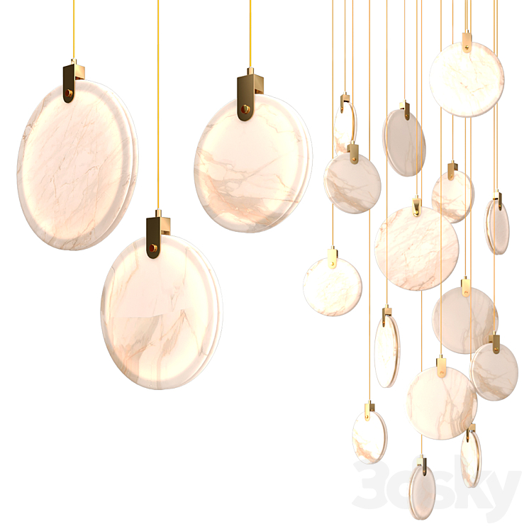 PIE ALABASTER by ALAN MIZRAHI LIGHTING - Pendant light - 3D model