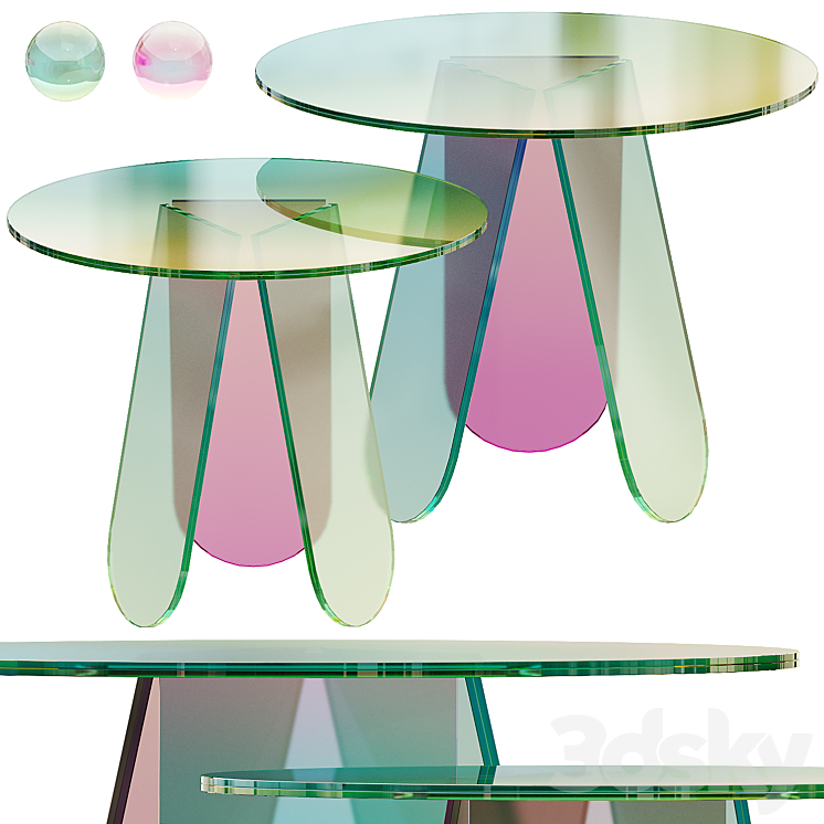 Shimmer tavoli Round Coffee Table - Table - 3D model