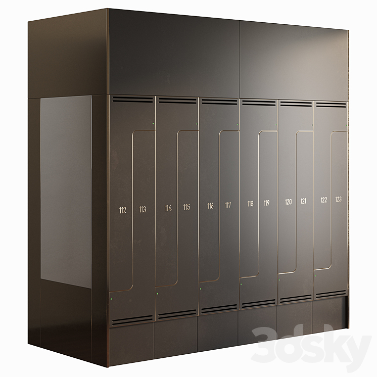Black Gym Locker/Locker Lockers - Wardrobe & Display cabinets - 3D model