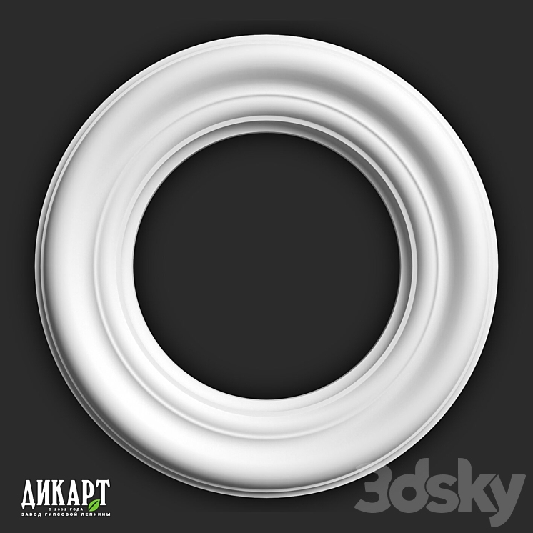 Dikart Dr-300 D180x14mm - Decorative plaster - 3D model
