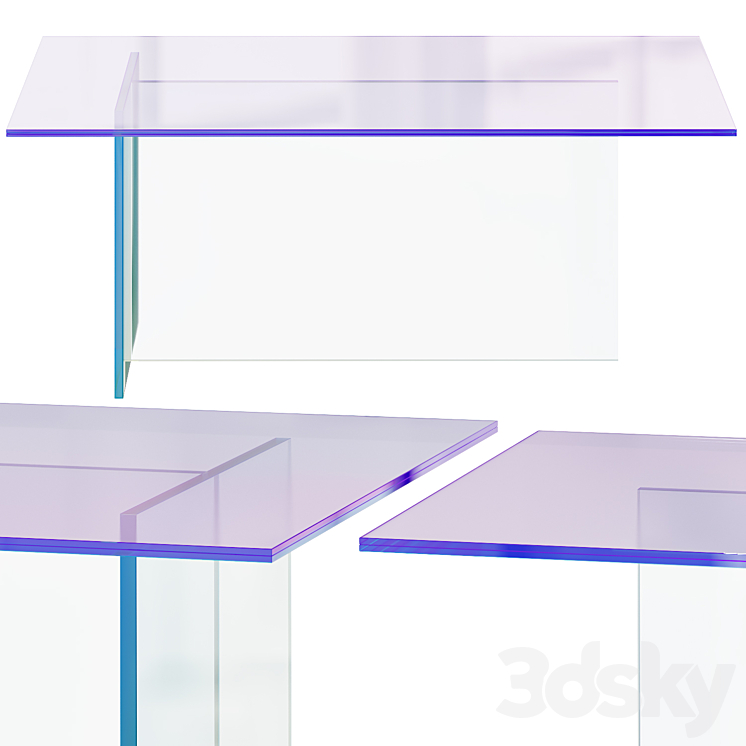 Shimmer tavoli Dining Rectangle Table - Table - 3D model