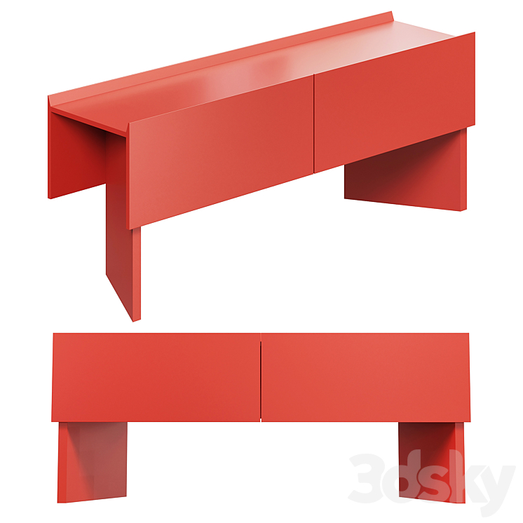 HAYAMA Sideboard By Cassina - Sideboard & Chest of drawer - 3D model