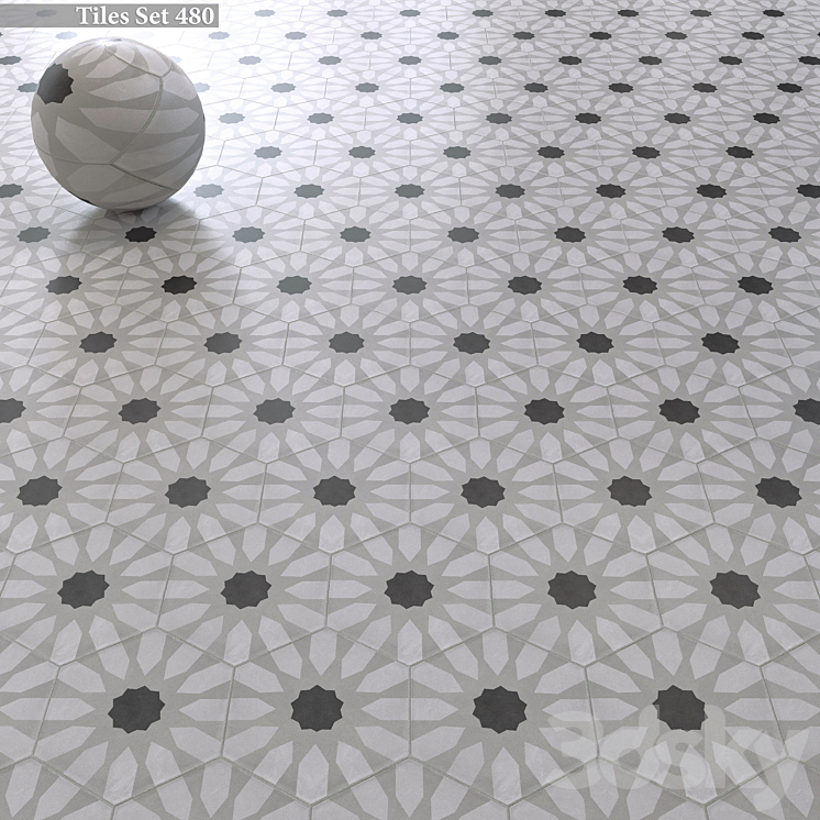 Tiles set 480 - Tile - 3D model
