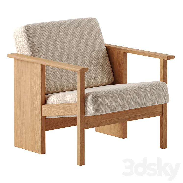 Block lounge chair by Form & Refine - Arm chair - 3D model
