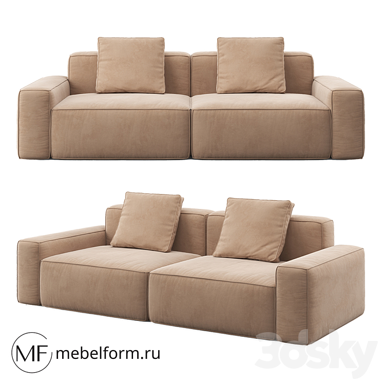 OM sofa TORONTO with armrests - Sofa - 3D model
