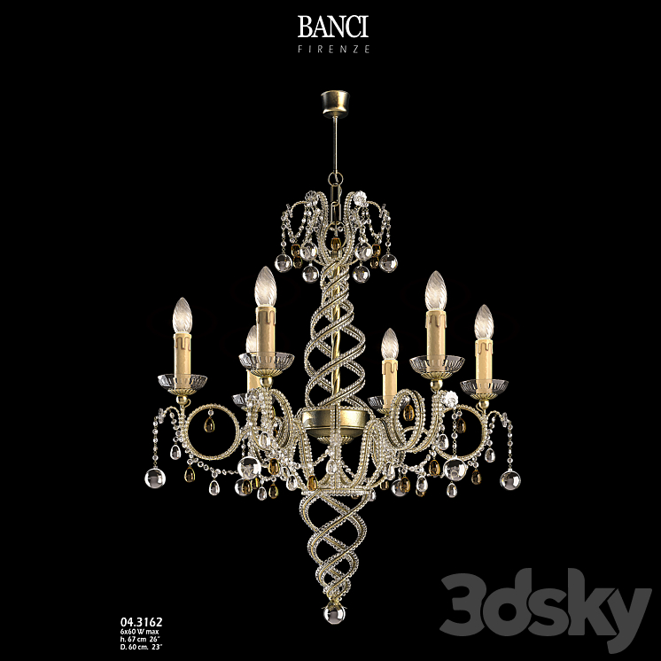 BANCI FIRENZE CHANDELIER - Pendant light - 3D model