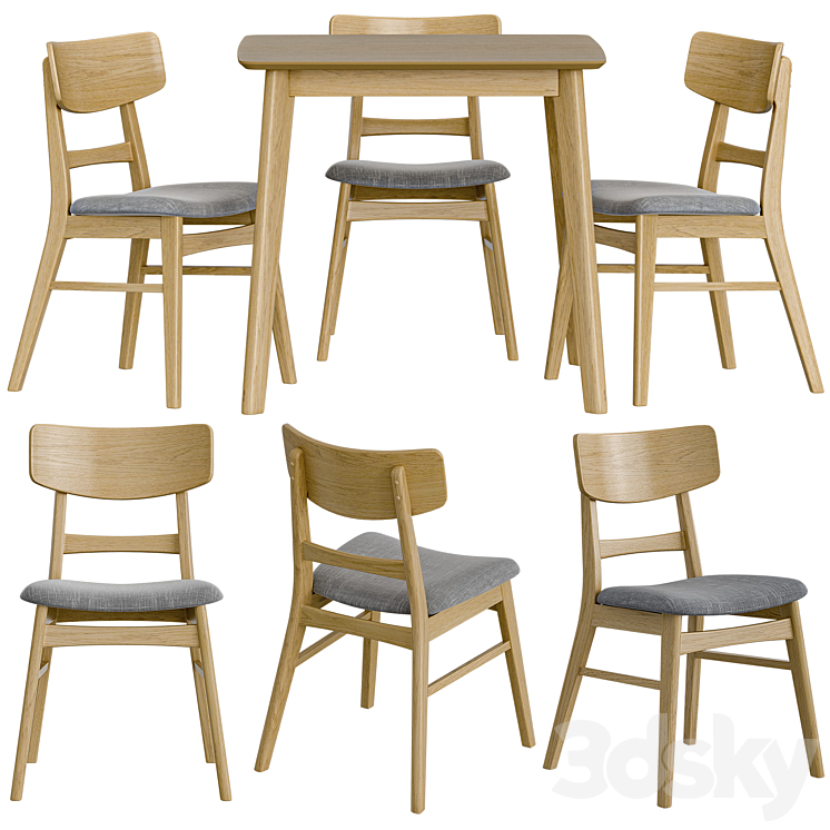 signal chair cd61 and mosso3 - Table + Chair - 3D model