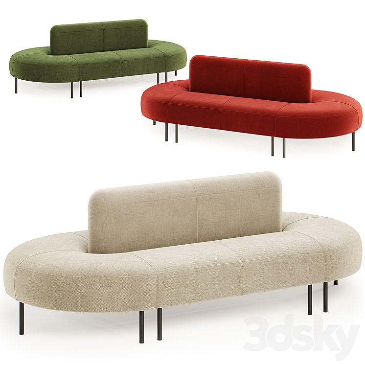 Sofa VARIETY double sided oval - Other soft seating - 3D model