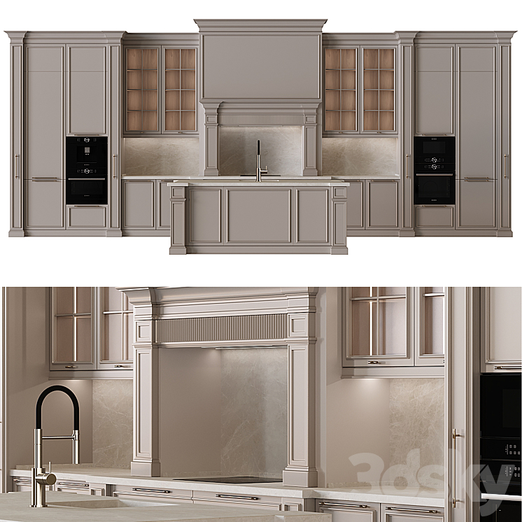 Classic style kitchen 09 - Kitchen - 3D model