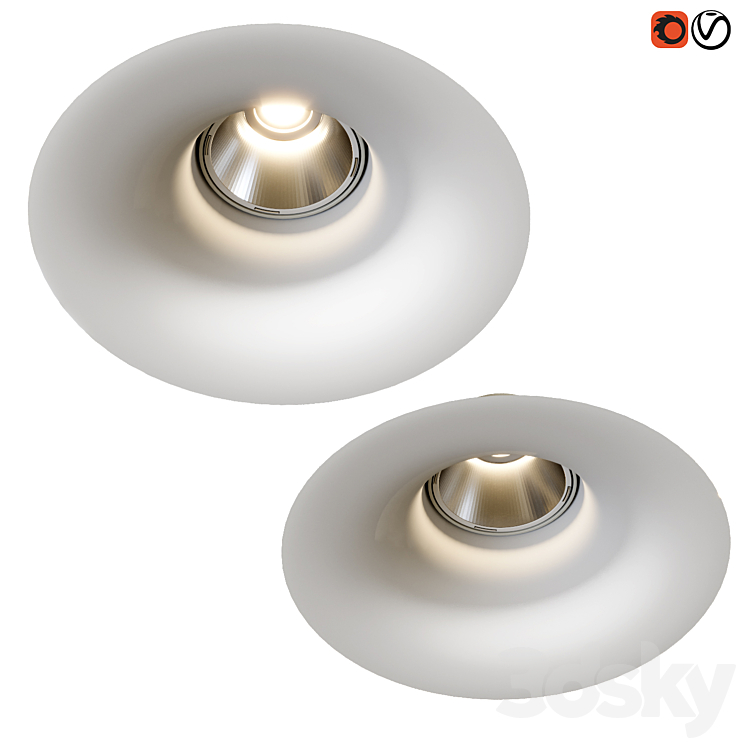 Built-in lamps Gypsum - Spot light - 3D model