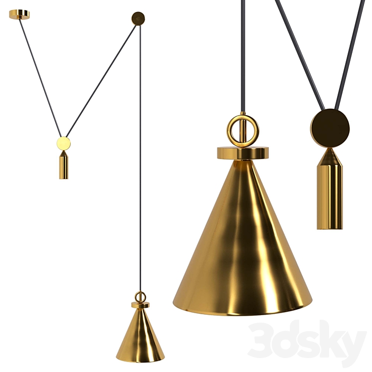 Pendant lamp BLOCK - Pendant light - 3D model