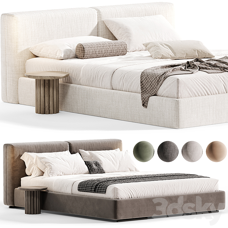 ASOLO Bed By Flexform - Bed - 3D model