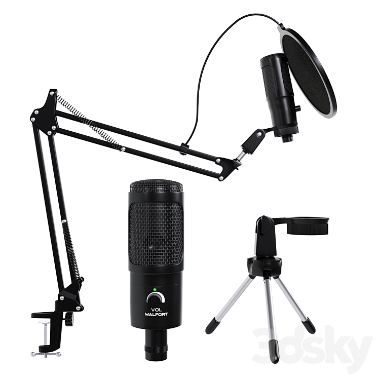 microphone - Audio tech - 3D model