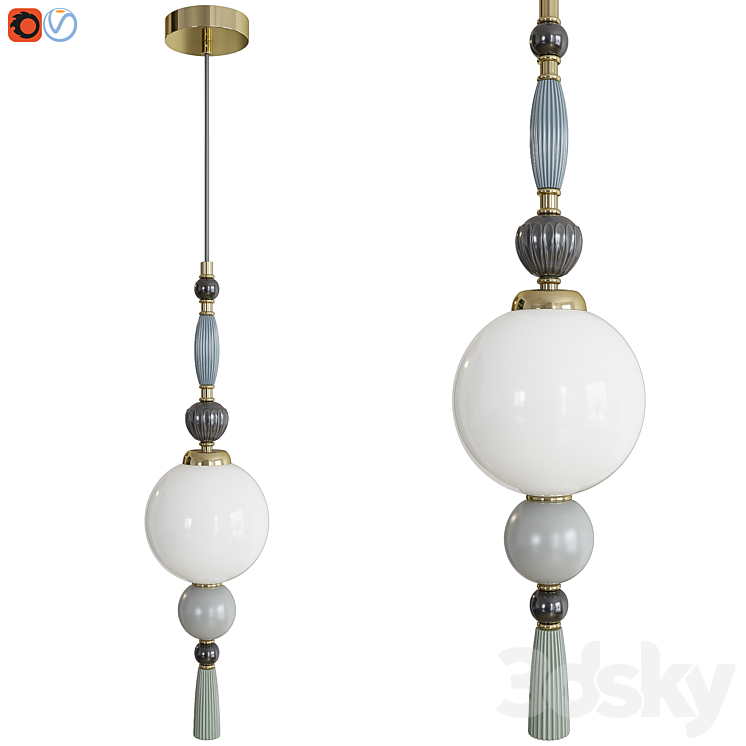 Odeon Light Exclusive Modern Palle 5405/1A - Pendant light - 3D model
