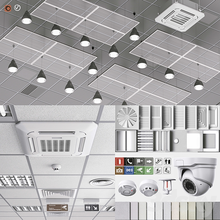 Ceiling set 4 - Miscellaneous - 3D model