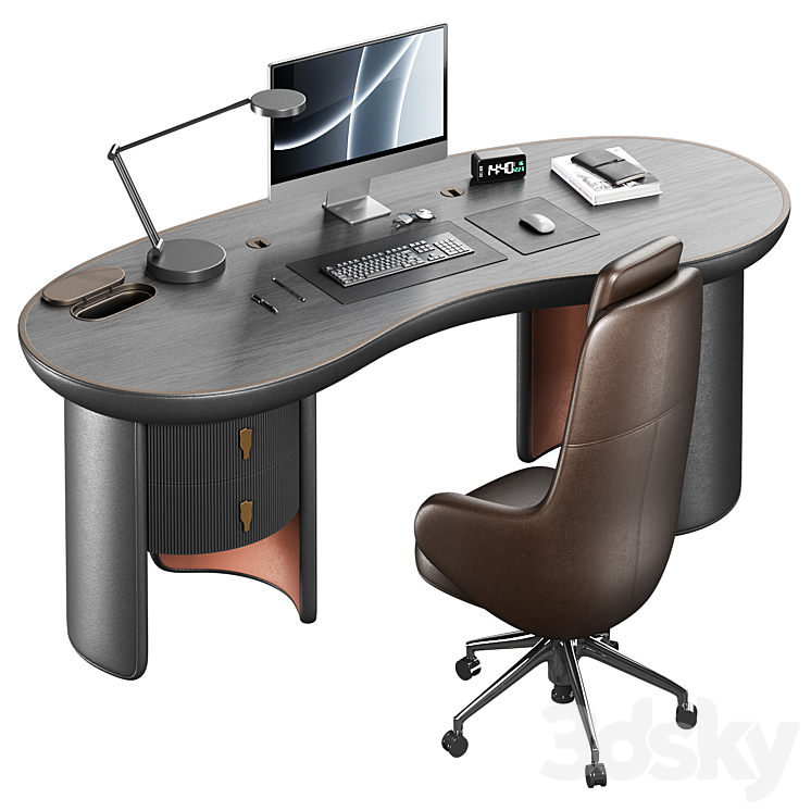 workspace 002 - Office furniture - 3D model