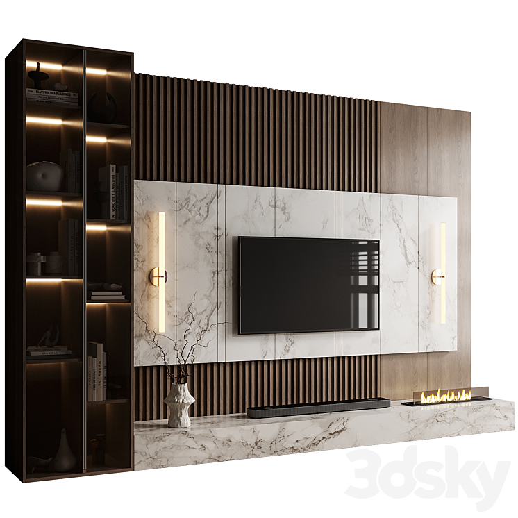 TW Wall 08 - TV Wall - 3D model