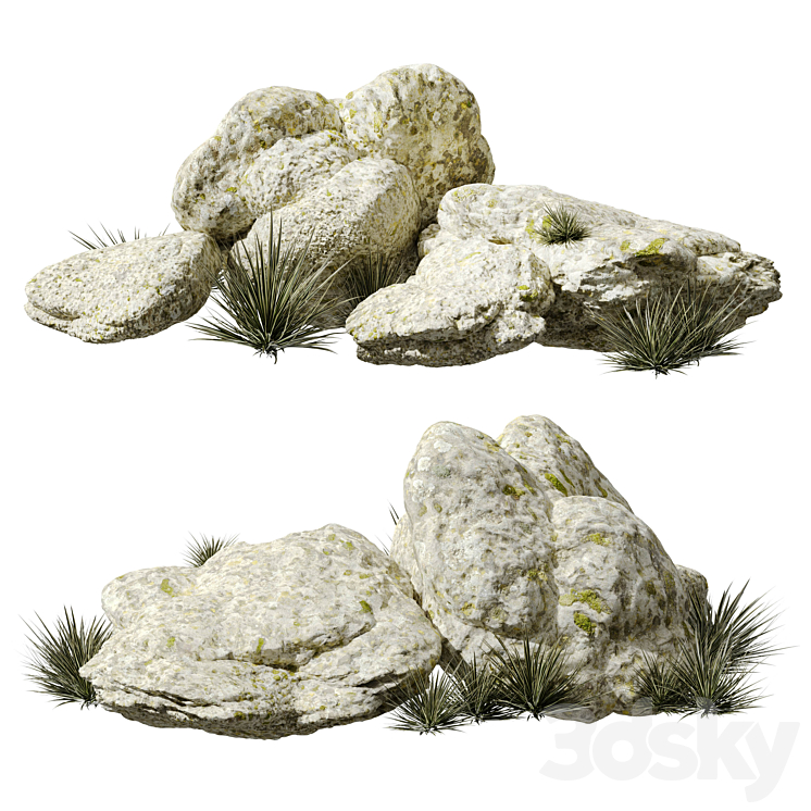 Landscape stones Rock Pack 7 - Environment elements - 3D model