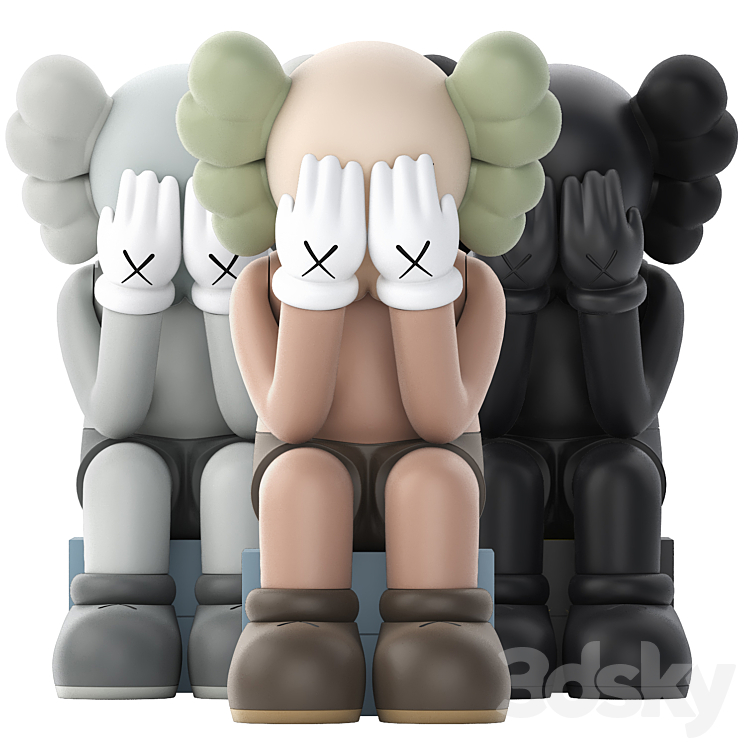 kaws passing through open edition vinyl figure - Sculpture - 3D model