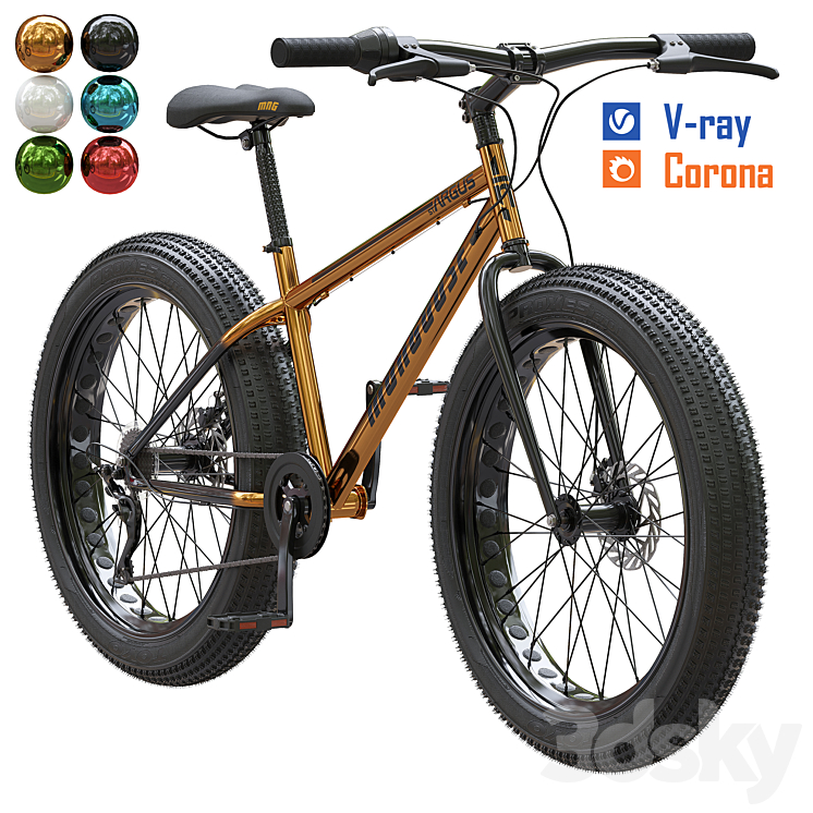 Mongoose Argus ST Mechanical Disc Brakes - Ground Transport - 3D model