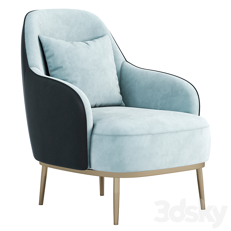 Classic Single Sofa Chair - Arm chair - 3D model